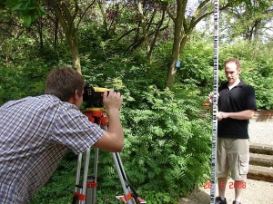 Vermessung auf der Baustelle